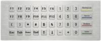 China outdoor industrial metal keypad with stainless steel 40 flat keys for kiosk parking system for sale