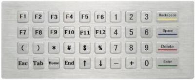 China outdoor industrial metal keypad with stainless steel 40 flat keys for kiosk parking system for sale