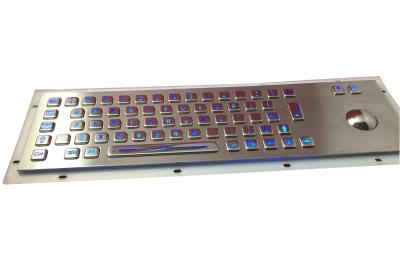 China trackball industrial keyboard with backlighting 67 metal keys and 2.3m USB cable for sale
