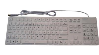 China FCC medical keyboard PS2 with 105 clean keys for cyber use for sale