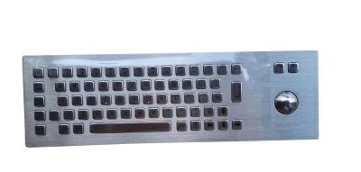 China vandal proof EPC PS2 industrial metal keyboard with 38.optical trackball mouse for sale