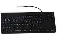 China AZERTY industrial keyboard mouse combo with trackpad cleanable by medical alcohol for sale