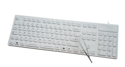 China All in PS2 medical keyboard with IP68 cleanable 105 keys for dental hospital use for sale