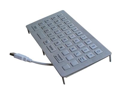 China Top panel mounted 46 keys programmable industrial metal keypad with shorten USB and membrane for sale