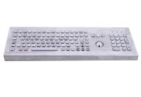China IP65 movable industrial keyboard with metal trackball and full keyboard size for sale