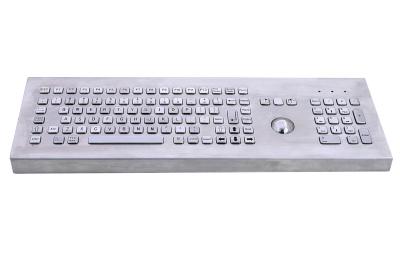 China IP65 movable industrial keyboard with metal trackball and full keyboard size for sale