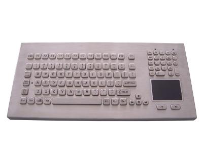 China NEMA 4 industrial keyboard with 104 metallic keys and sealed Touch screen for sale
