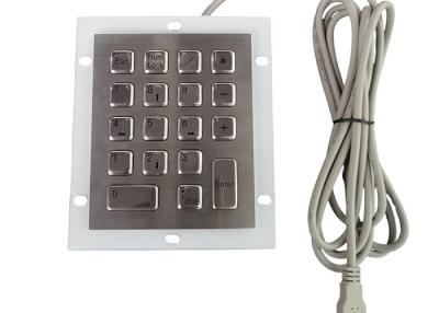 China 18 keys industrial metal keypad waterproof with RS232 cable FCC for sale