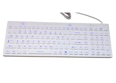 China sterilized medical keyboard flat antibacterial with blue backlit and USB for sale