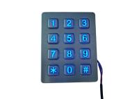 China Industrial Kiosk keypad stainless steel with panel mount 12 keys , Metallic Keypad for sale