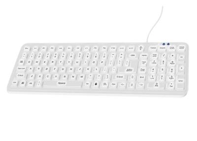China Korean Medical Keyboard with white backlit supporting hospital-grade cleaners for sale