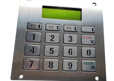 China LCD display keypad by industrial metal with 16 backlit buttons RS232 for sale