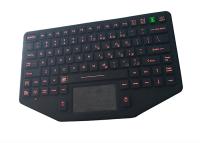 China AZERTY Rugged Keyboard shock resistant with RED Illuminating low profile keys for sale