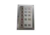China 15keys industrial metal keyboard numerical with even flat buttons RS485 for sale