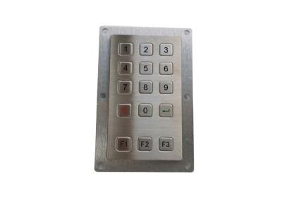 China 15keys industrial metal keyboard numerical with even flat buttons RS485 for sale