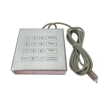 China 4x4 16 keys stand alone industrial metal keypad with numeric keys and arrows for CNC kiosk for sale