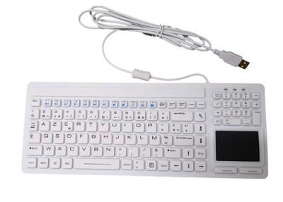 China Disinfectable Medical Keyboard With Hebrew language and Touch Pad for sale