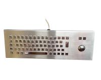 China 24V industrial keyboard with industrial metal optical trackball desk top for sale