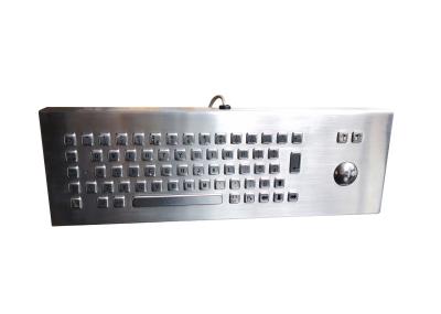 China Rugged stainless industrial keyboard with type C and mechanical trackball for sale