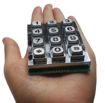China vandal proof 12 keys industrial metal keypad for security access control made for Taiwan market for sale