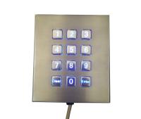 China enclosed Industrial Metal Keypad USB IP65 With 12 backlit key for sale