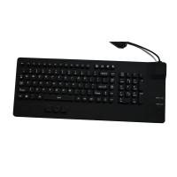 China IP68 Dustproof industrial keyboard with mouse buttons OEM AZERTY layout for sale