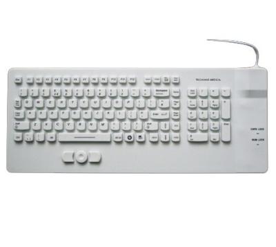 China AIO Medical Keyboard With USB Built-In IP68 Mouse For Hospital Trolley for sale
