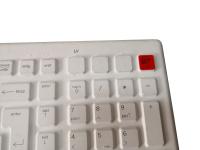 China wireless medical keyboard washable with Back arch by white silicone and USB dongle for sale