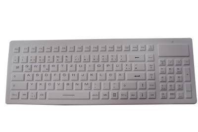 China QWERTZ cable-less 2.4G wireless washable keyboard supporting European languages for sale
