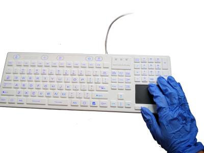 China magnetic medical keyboard anti-microbial with touchpad for hospital carts for sale