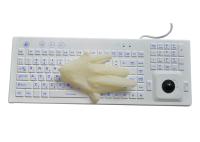 China Nano anti-microbial IP68 medical healthcare keyboard with trackball for industry for sale