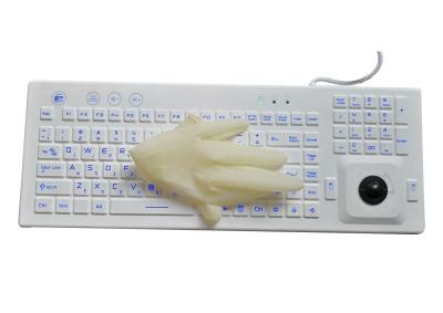 China Nano anti-microbial IP68 medical healthcare keyboard with trackball for industry for sale