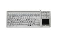 China Disinfectable Medical Keyboard With Hebrew language and Touch Pad for sale