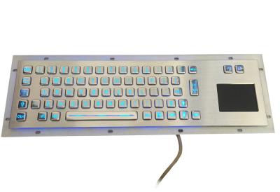 China backlight industrial keyboard with USB touchpad and blue backlight for sale