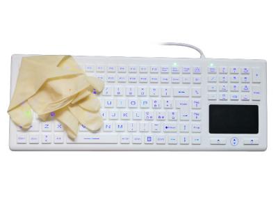 China White Medical Keyboard with touchpad In German Italian layout for sale