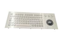 China 50mm trackball industrial Keyboard with 82 keys and front panel mounting for sale