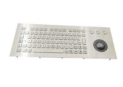 China 50mm trackball industrial Keyboard with 82 keys and front panel mounting for sale