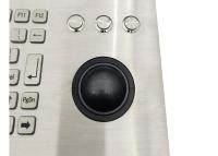 China 50mm trackball industrial Keyboard with 82 keys and front panel mounting for sale