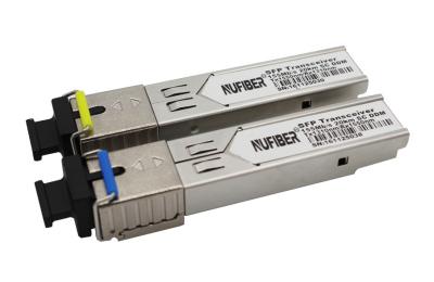 China 155Mb/s SFP Transceiver Singlemode single fiber 10km 1310nm/1550nm SC DDM for sale