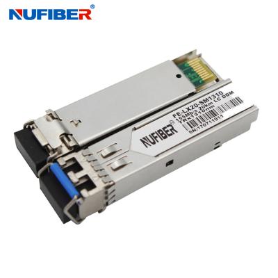China 155Mb/s SFP Transceiver Singlemode dual fiber 120km 1550nm LC DDM for sale