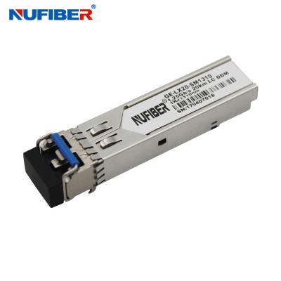China 1.25Gb/s SFP Transceiver dual fiber singlemode 40km 1310nm LC DDM for sale