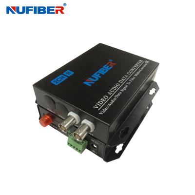 China Fiber Coaxial Video Converter 2BNC 1RS485 1 Fiber Video Transmitter and Receiver for CCTV for sale
