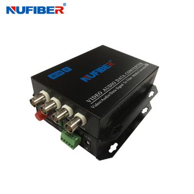 China Fiber Coaxial Video Converter 4BNC 1RS485 1 Fiber Video Transmitter and Receiver for CCTV for sale