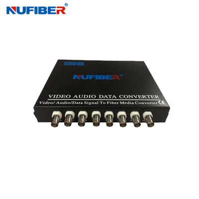 China Fiber Coaxial Video Converter 8BNC 1 Fiber Video Transmitter and Receiver for CCTV for sale