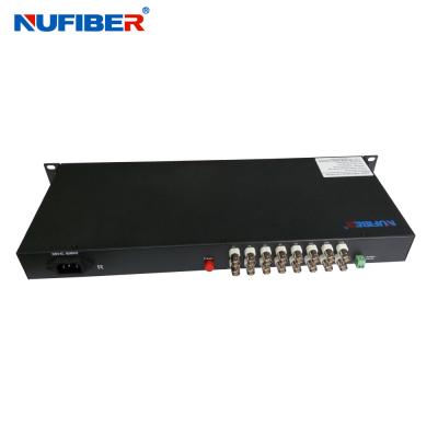 China Fiber Coaxial Video Converter 16BNC 1 Fiber Video Transmitter and Receiver for CCTV for sale
