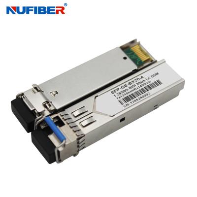 China 1.25Gb/s SFP Transceiver single fiber singlemode 40km 1310nm/1490nm LC DDM for sale