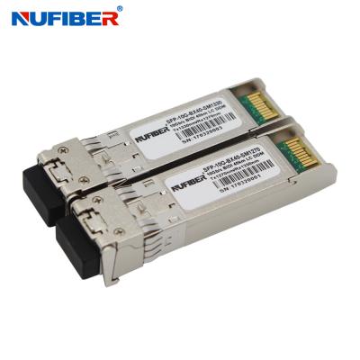 China 10Gb/s SFP+ Transceiver SFP-10G-BX80-SM1490 single fiber singlemode 80km LC DDM for sale