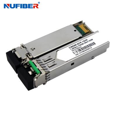 China 1.25Gb/s 40km CWDM SFP Transceiver Duplex LC 1270nm ~ 1610nm SM DDM for sale