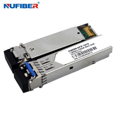 China 1.25Gb/s 80km CWDM SFP Transceiver Duplex LC 1270nm ~ 1610nm SM DDM for sale