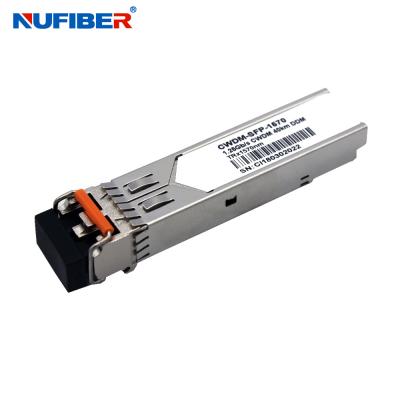 China 1.25Gb/s 160km CWDM SFP Transceiver Duplex LC 1470nm ~ 1610nm SM DDM for sale